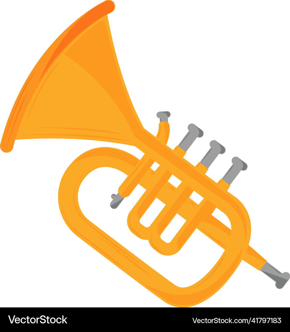 Trumpet music instrument Royalty Free Vector Image