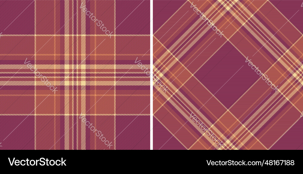 Fabric check of texture plaid textile with a Vector Image