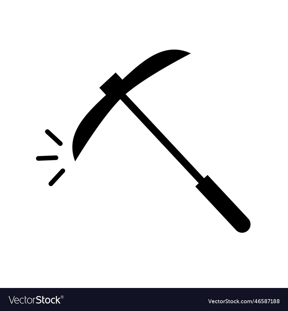 Mining pickaxe icon Royalty Free Vector Image - VectorStock
