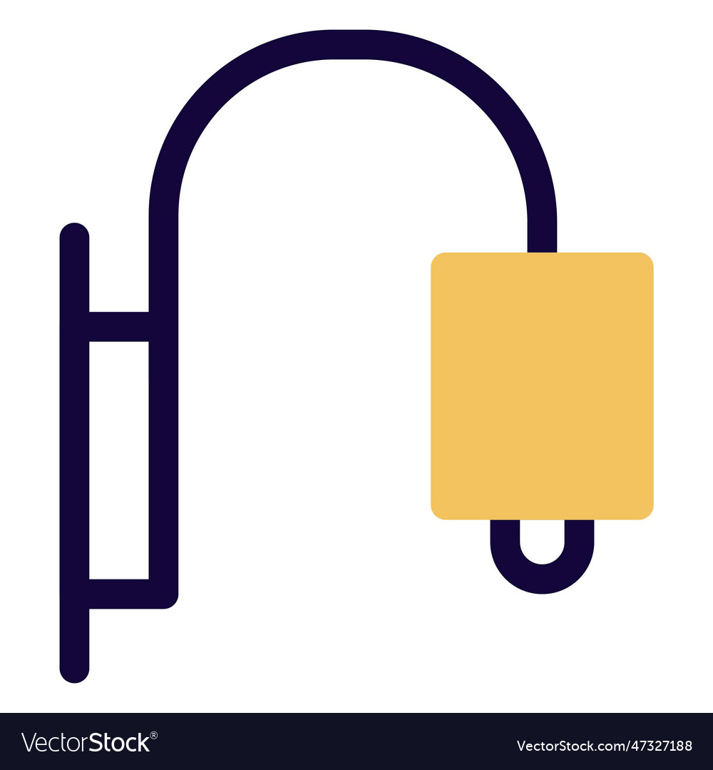 Modern Sconce Lamp With Hook Design Royalty Free Vector
