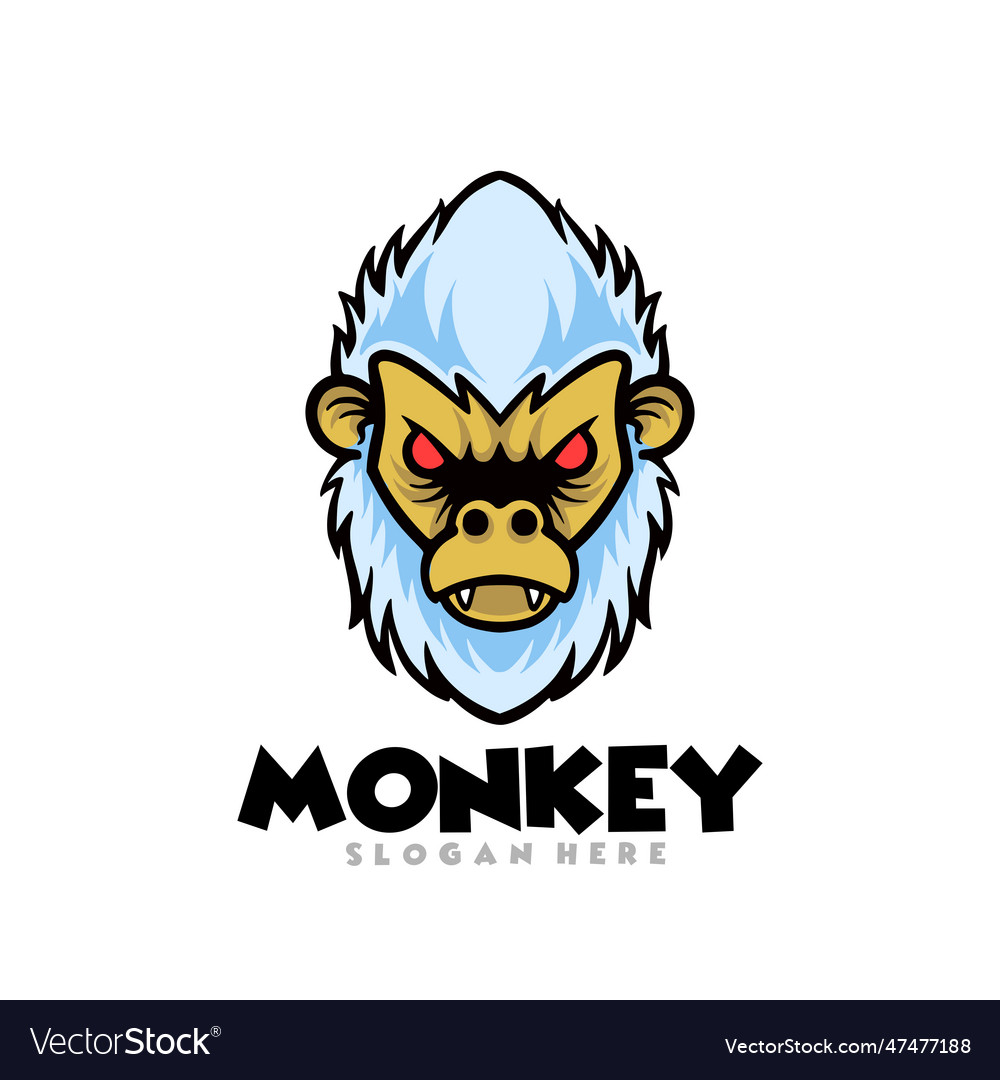 Monkey head Royalty Free Vector Image - VectorStock