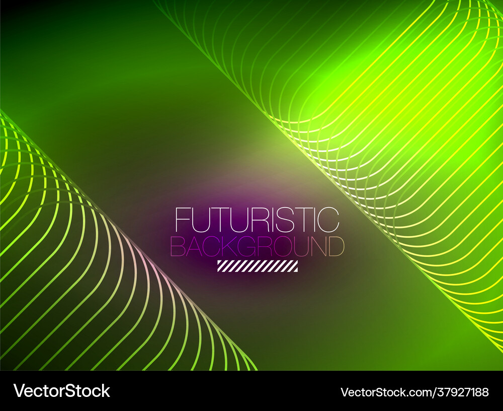 Neon color square shape lines abstract background Vector Image