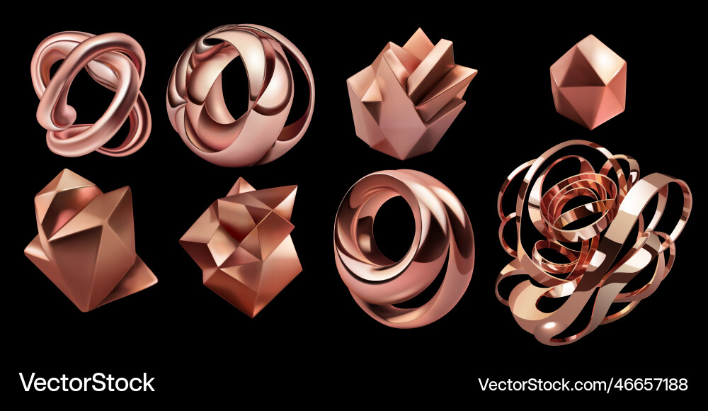 Set of abstract shapes Royalty Free Vector Image
