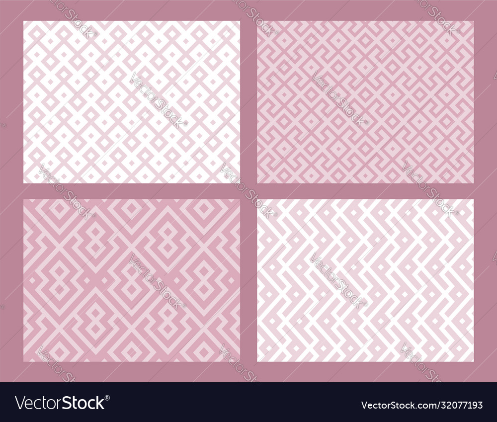 Geometric seamless pattern set Royalty Free Vector Image