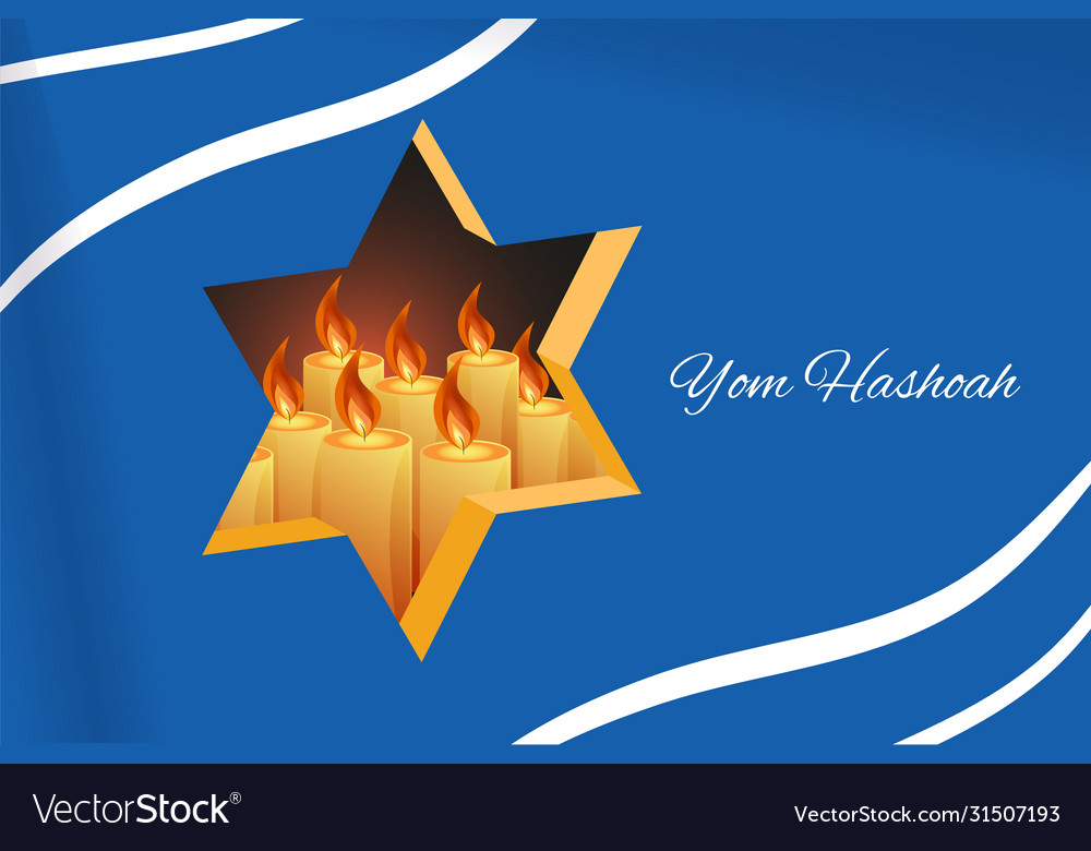 Holocaust remembrance day 27th january template Vector Image