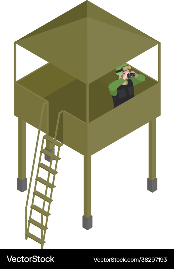 Isometric army icon Royalty Free Vector Image - VectorStock