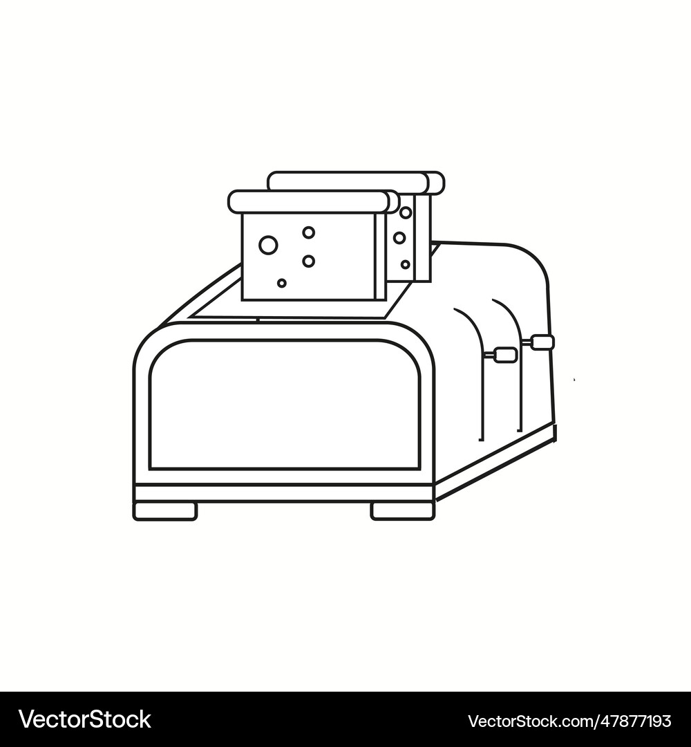 Toaster icon in outline style Royalty Free Vector Image
