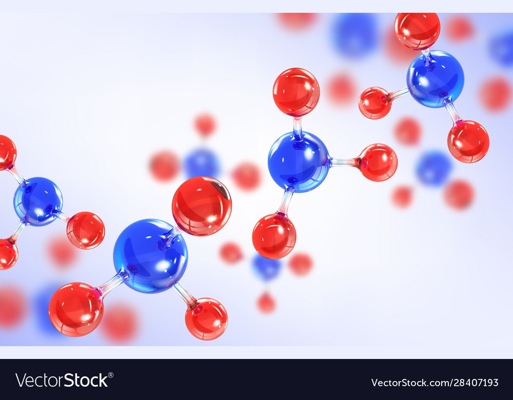 Transparent molecule model Royalty Free Vector Image