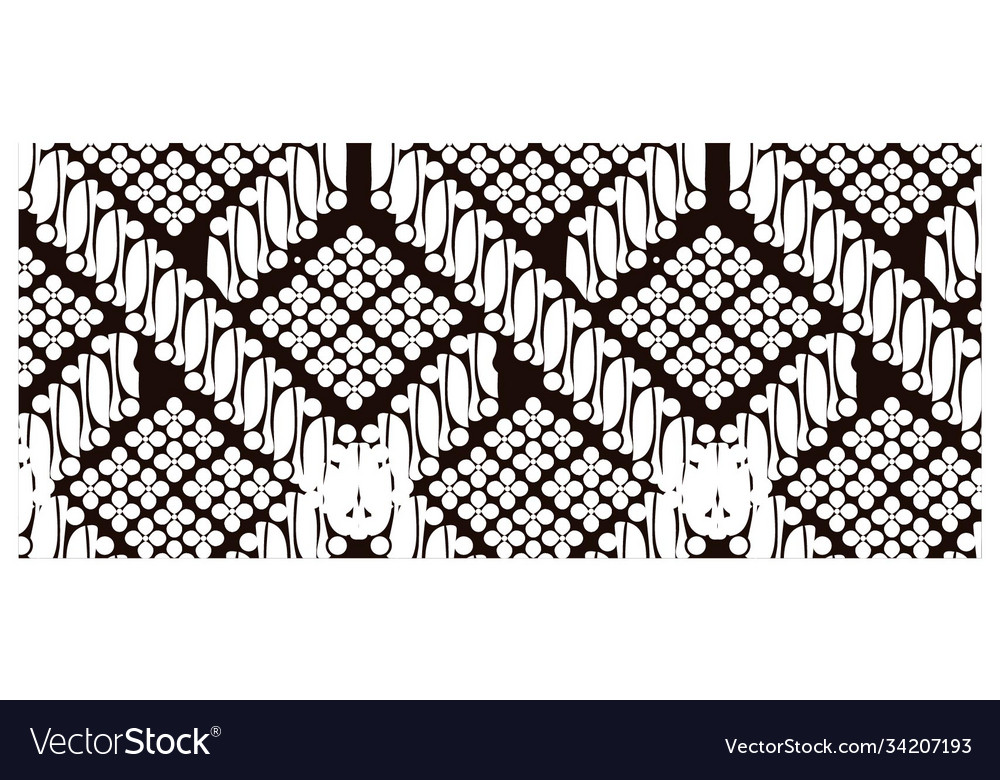 Various types batik in indonesian java Royalty Free Vector