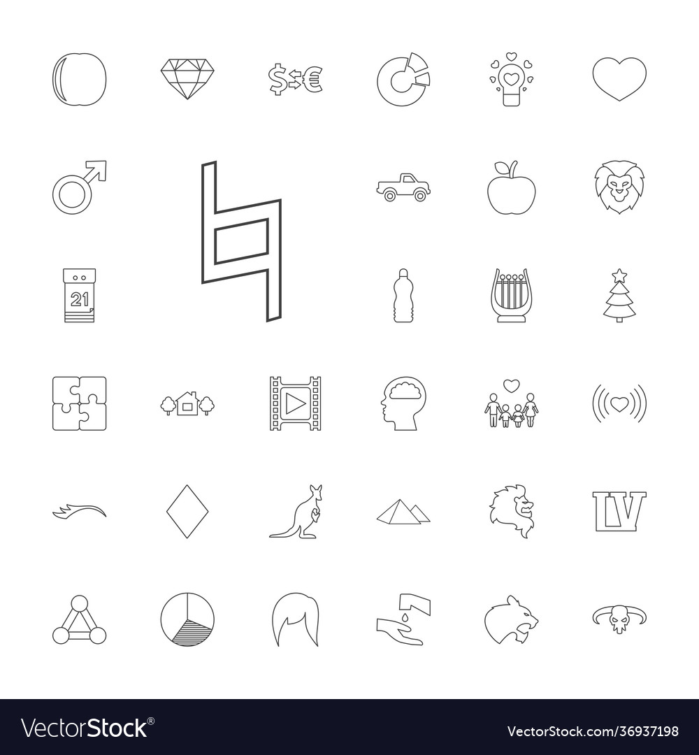 33 abstract icons Royalty Free Vector Image - VectorStock