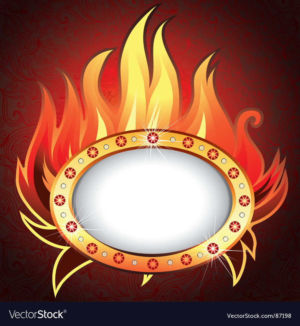 Background with fire Royalty Free Vector Image