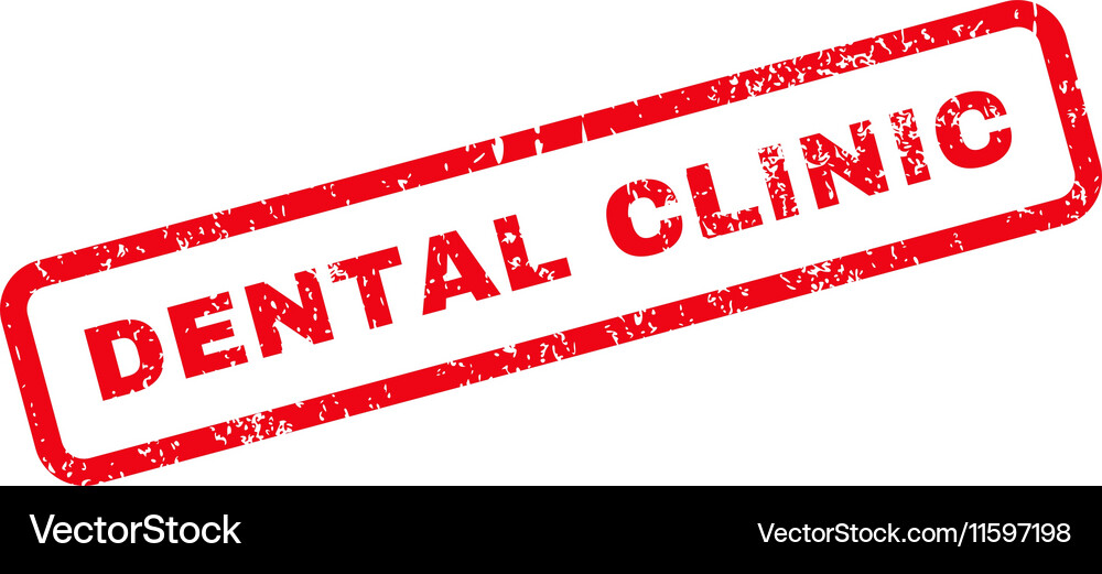 Dental clinic text rubber stamp Royalty Free Vector Image