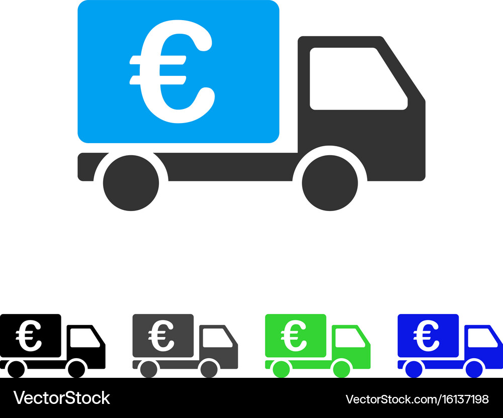 Euro collector car flat icon Royalty Free Vector Image