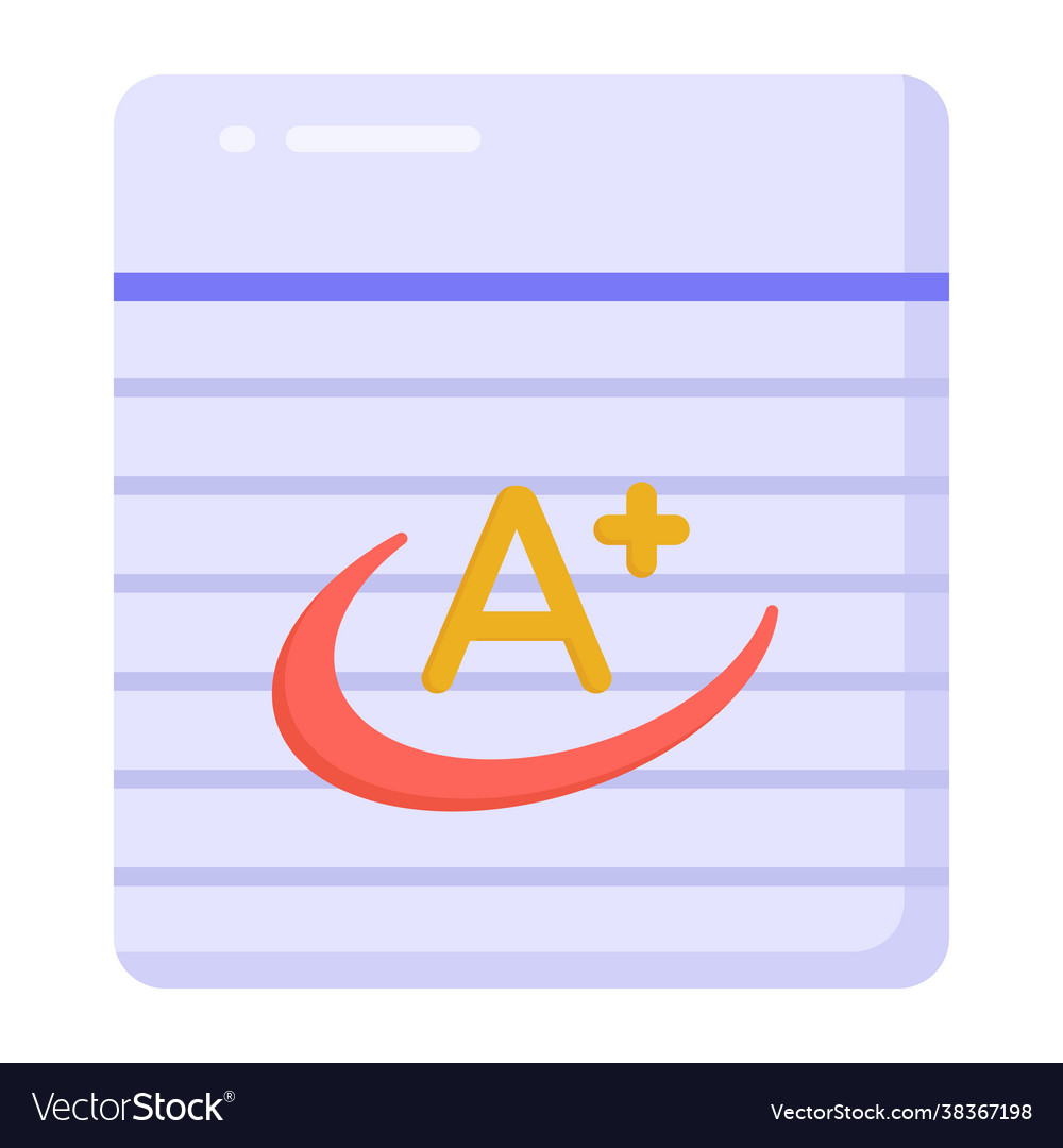 Grade sheet Royalty Free Vector Image - VectorStock