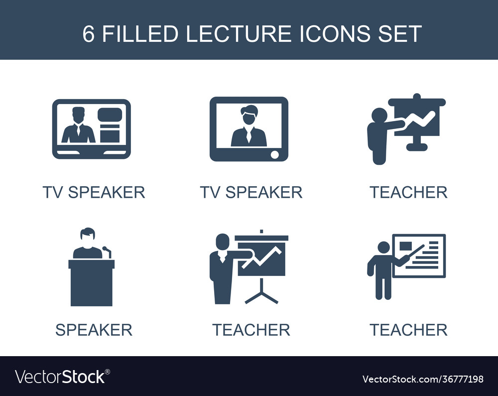 Lecture icons Royalty Free Vector Image - VectorStock