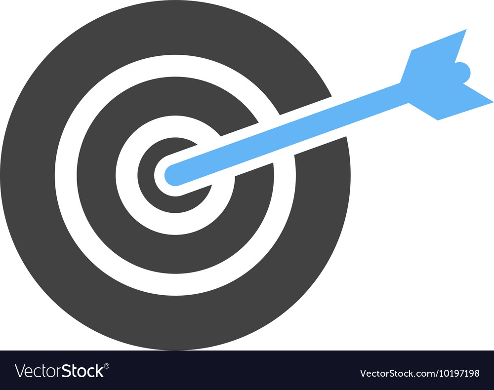 On target Royalty Free Vector Image - VectorStock