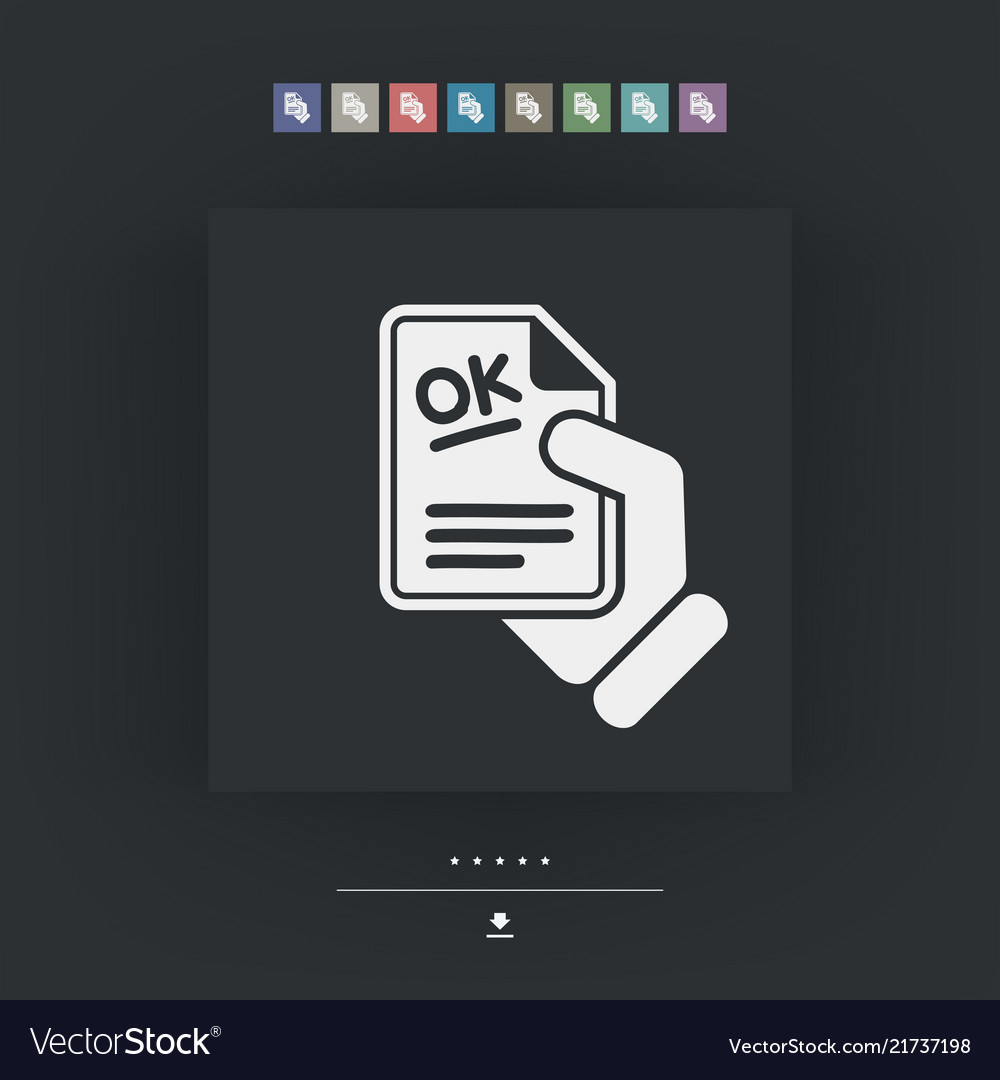 Perfect evaluation document Royalty Free Vector Image