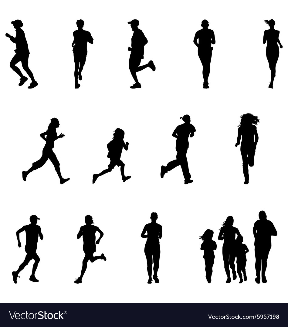 Runners Royalty Free Vector Image - VectorStock
