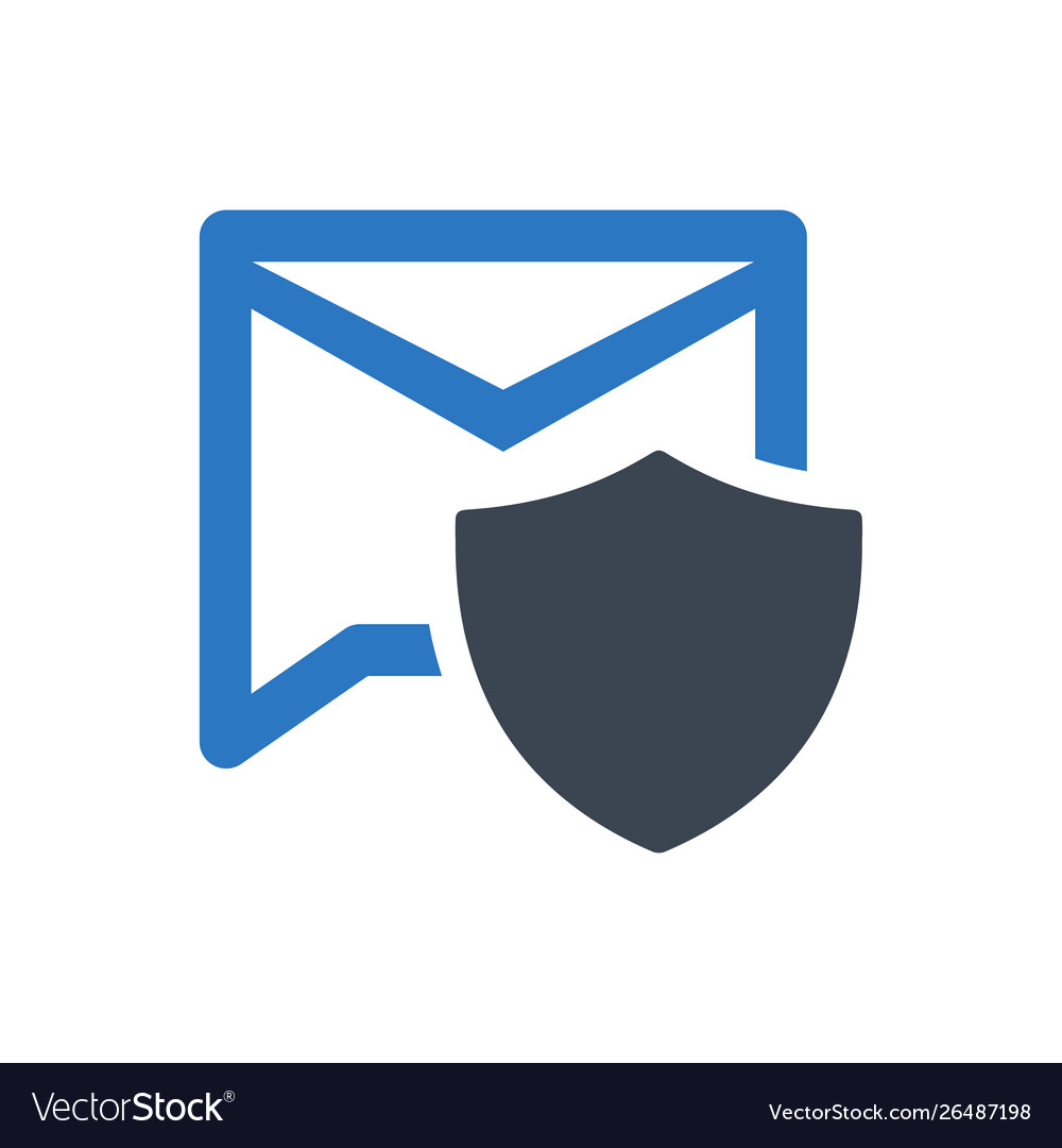 Secure Message Icon Royalty Free Vector Image Vectorstock