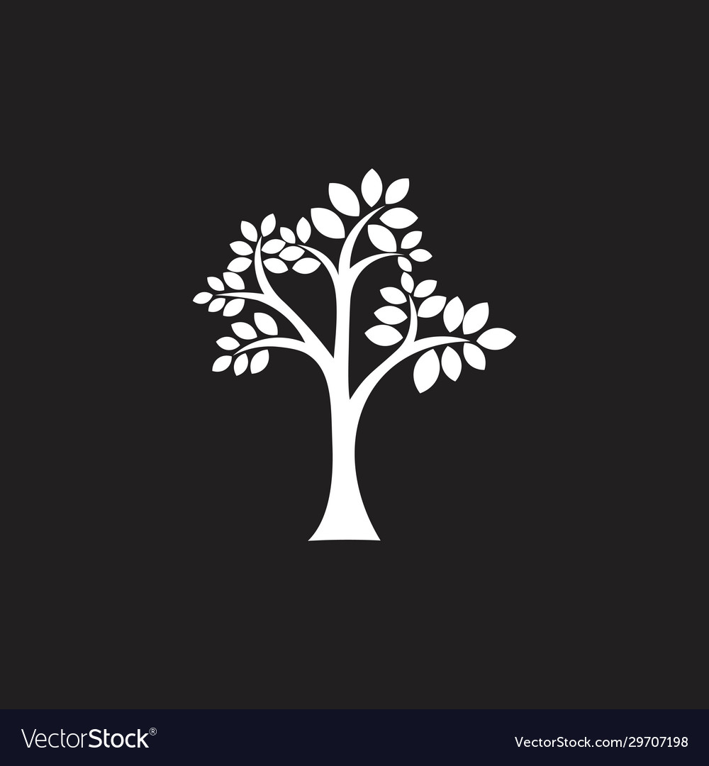 Simple tree symbol decoration Royalty Free Vector Image