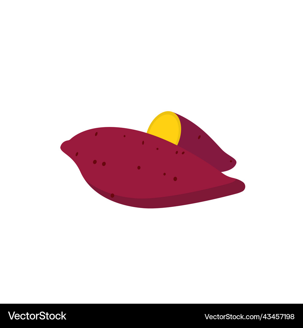 Sweet potato icon line colored eps 10 Royalty Free Vector