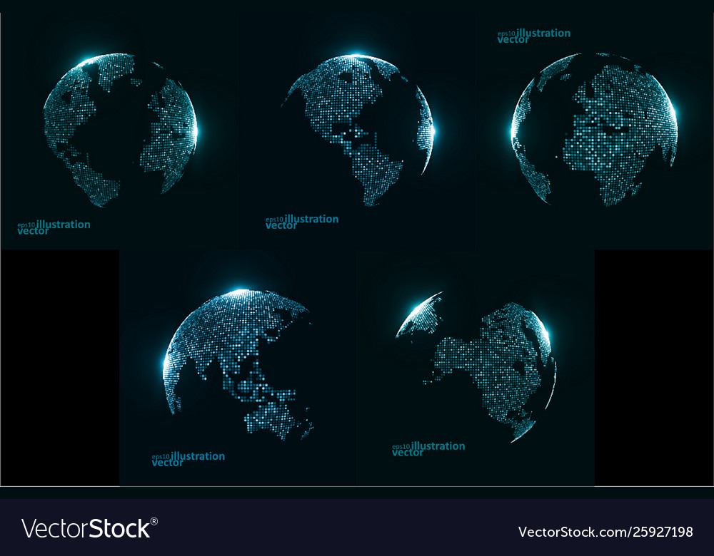Technology image globe Royalty Free Vector Image