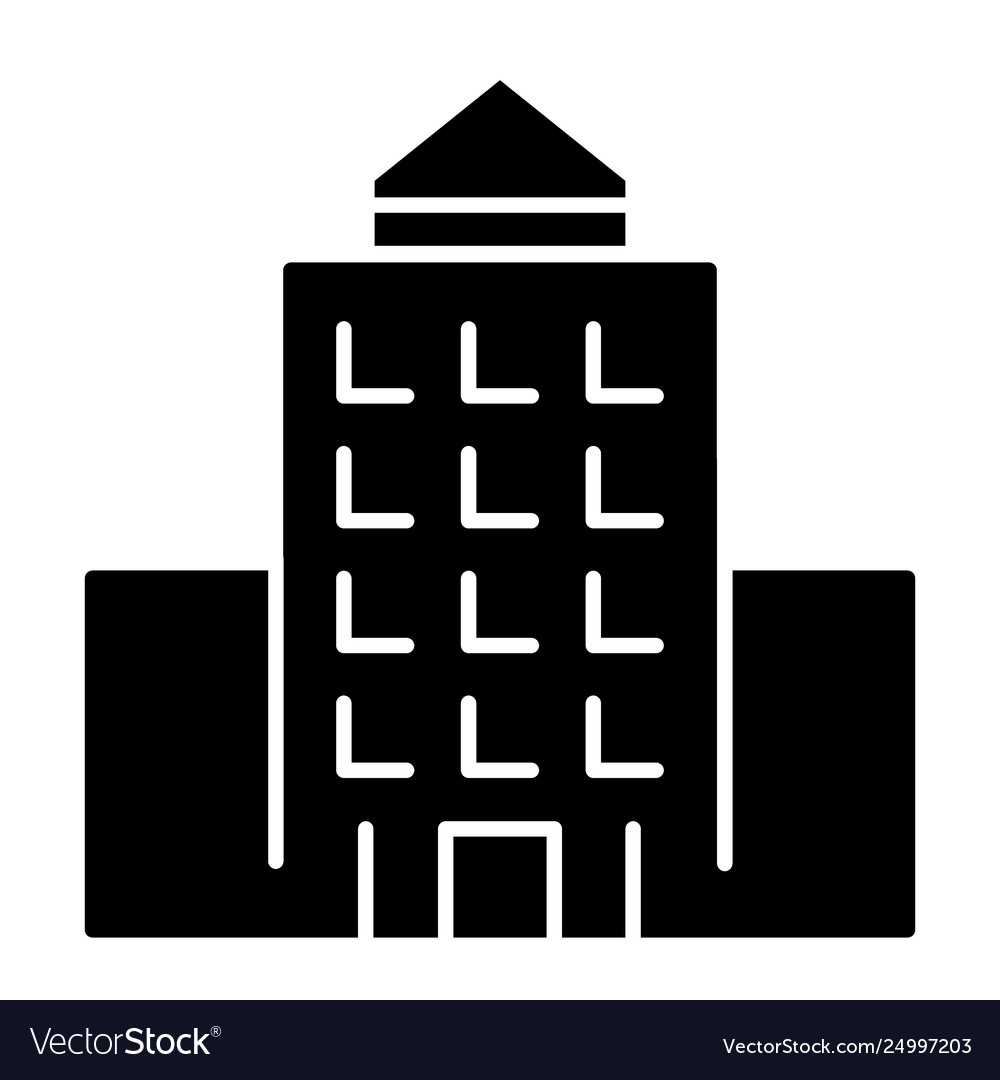 Building solid icon architecture Royalty Free Vector Image