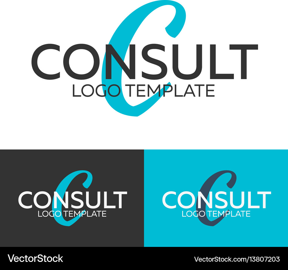 Consult logo letter c logo logo template Vector Image