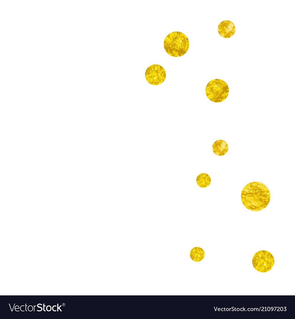 Gold Glitter Confetti With Dots Royalty Free Vector Image