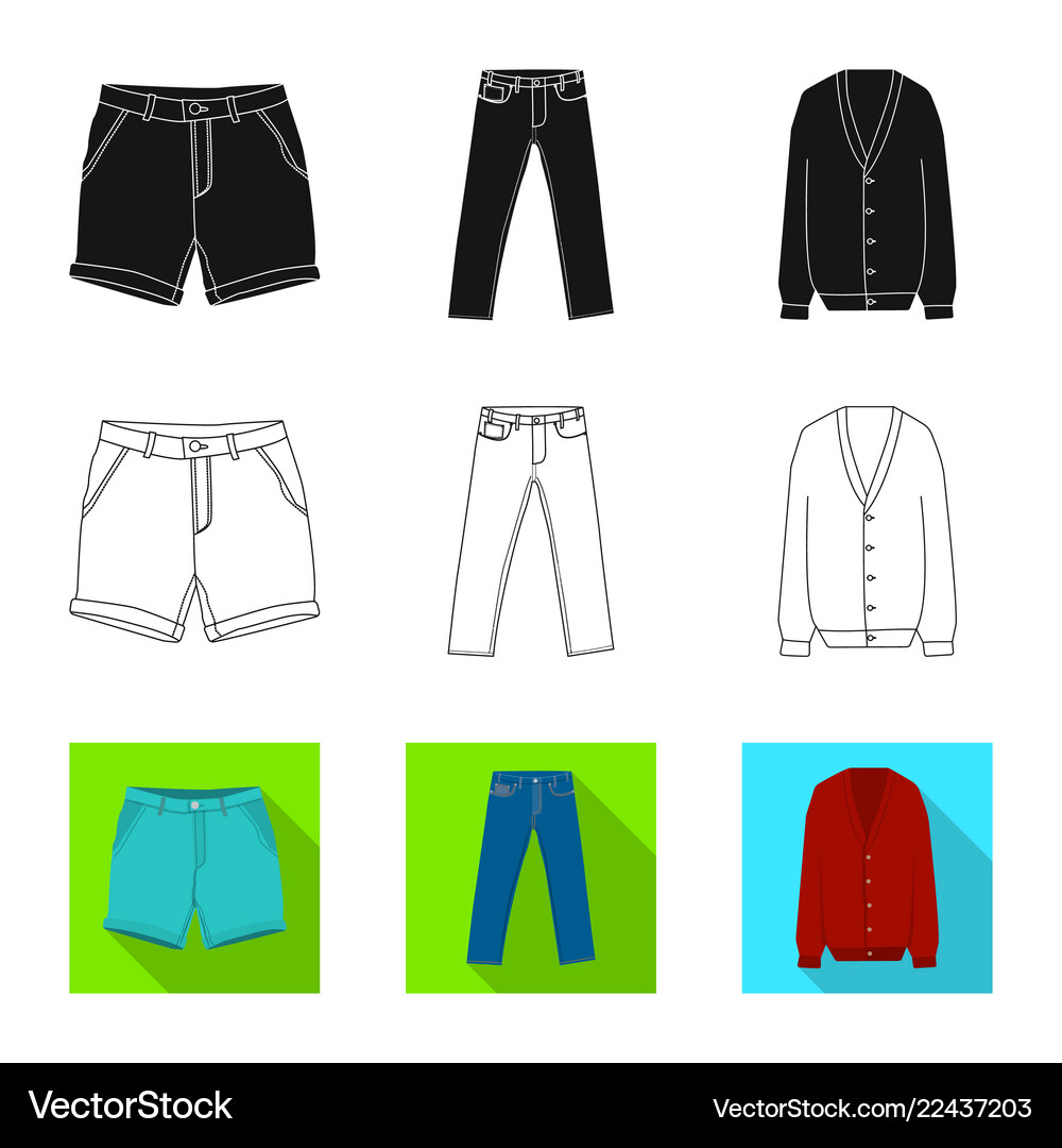 Isolated object man and clothing symbol Royalty Free Vector