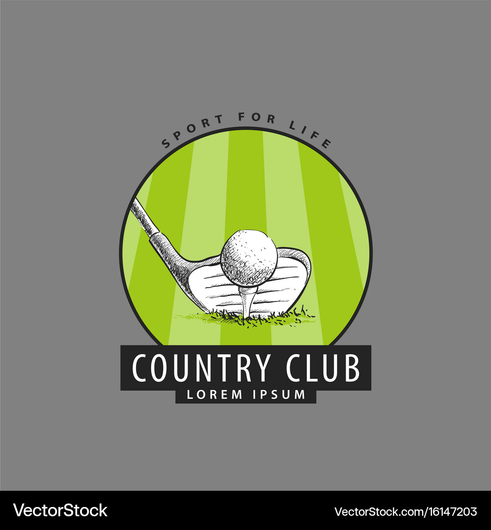 Logo for the golf club Royalty Free Vector Image