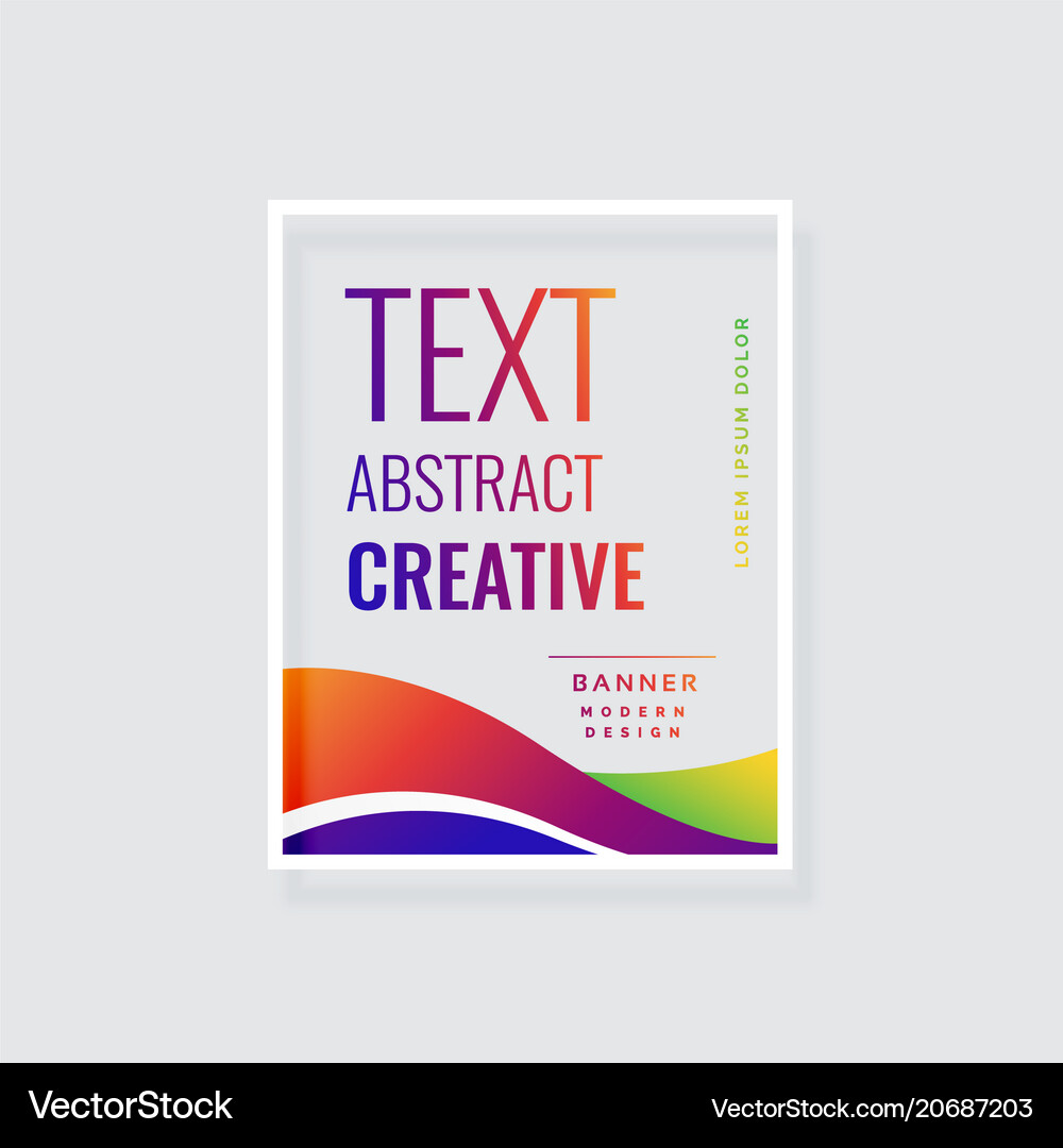 Modern trendy colorful abstract banner design Vector Image