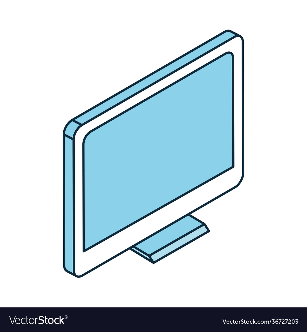 Monitor computer isometric Royalty Free Vector Image