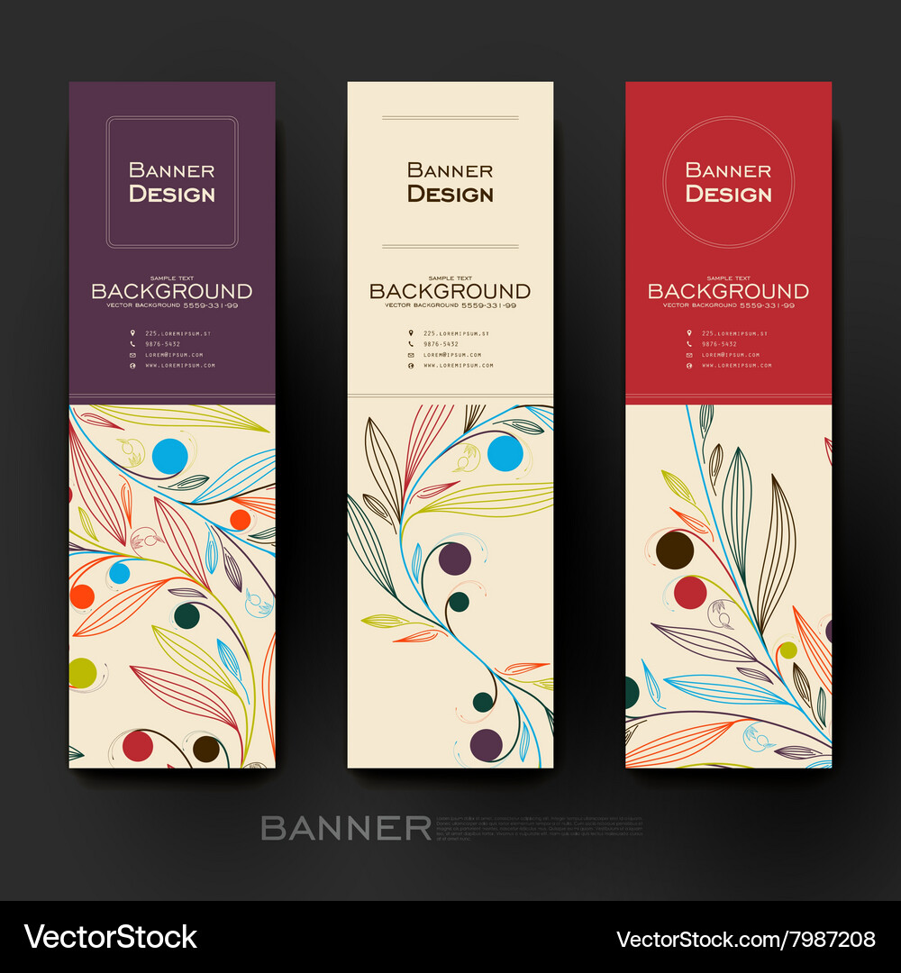 Beautiful banner template with floral Royalty Free Vector