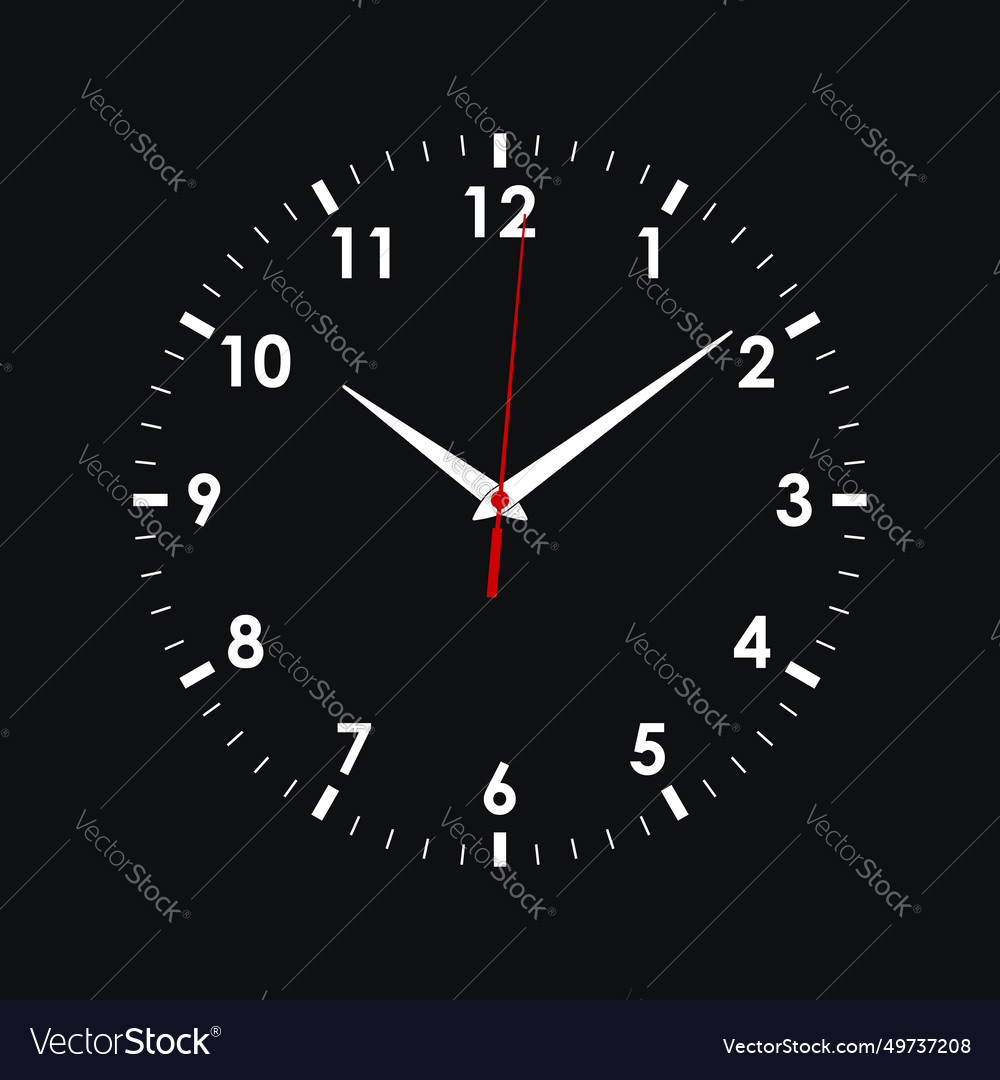 Black clock Royalty Free Vector Image - VectorStock