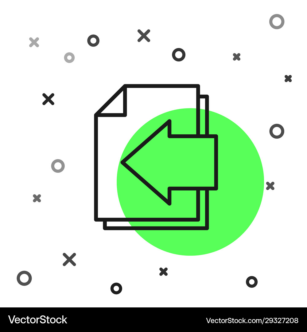 Black line next page arrow icon isolated on white Vector Image