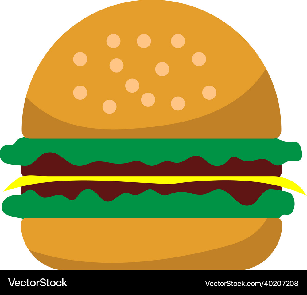 Burger icon design template isolated Royalty Free Vector