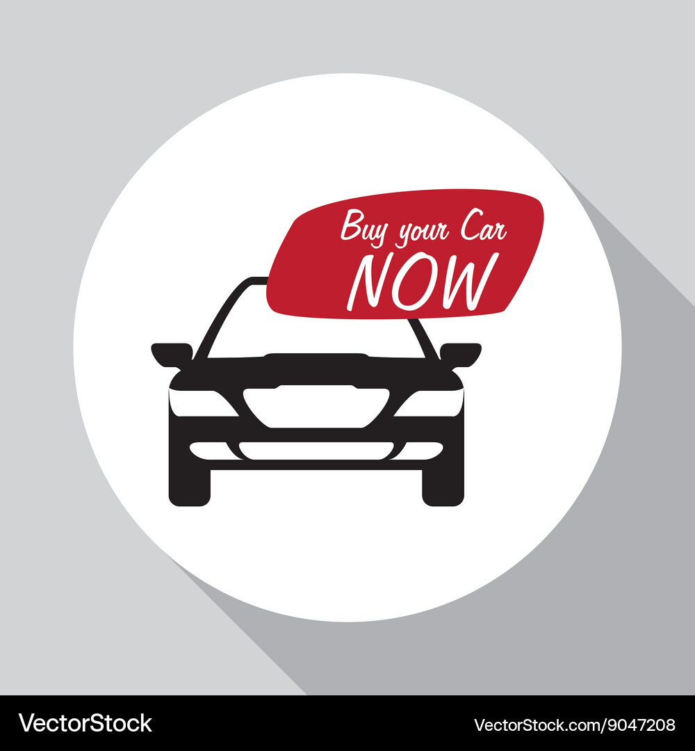 Car sale design concept white background Vector Image