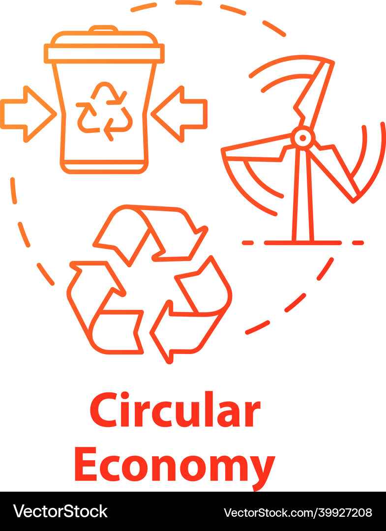 Circular economy concept icon infinite industrial Vector Image