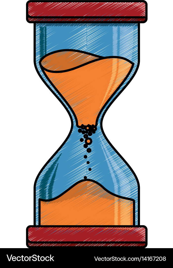 Hourglass antique instrument Royalty Free Vector Image