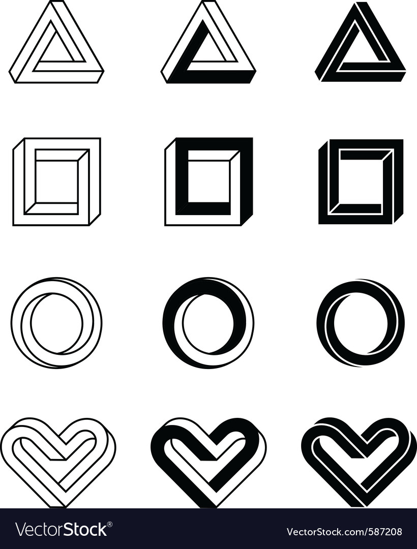 Impossible Geometry Royalty Free Vector Image - VectorStock