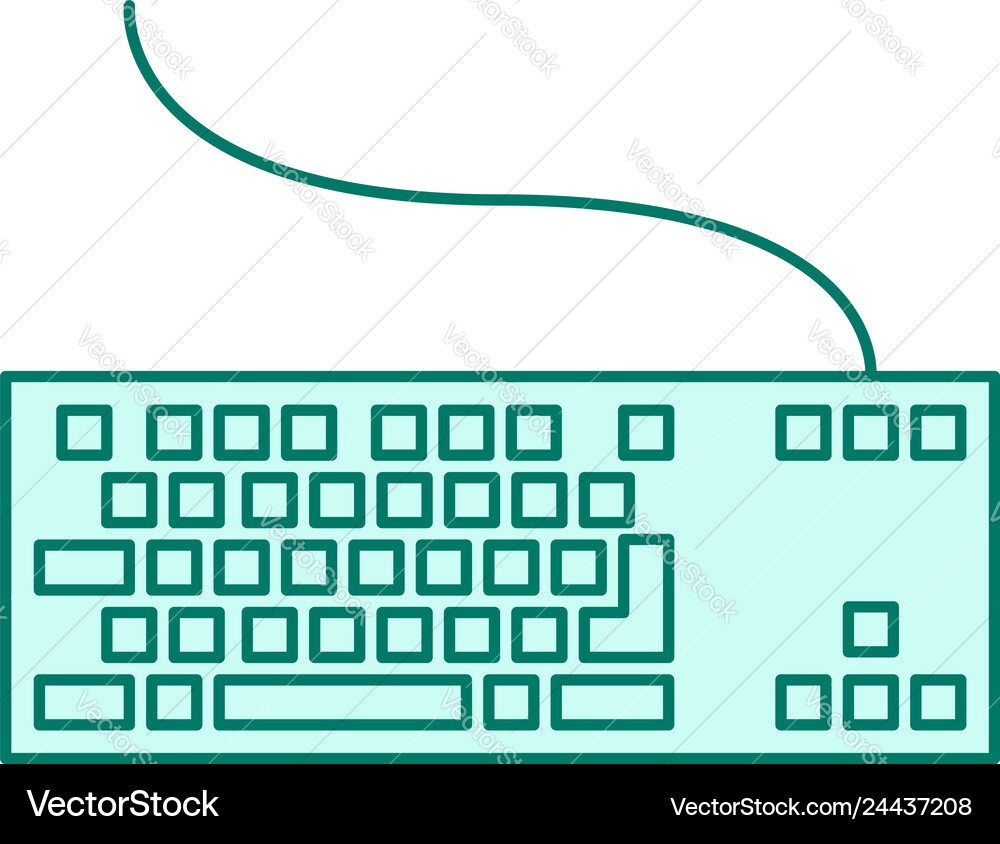 Keyboard icon filled outline or line style Vector Image