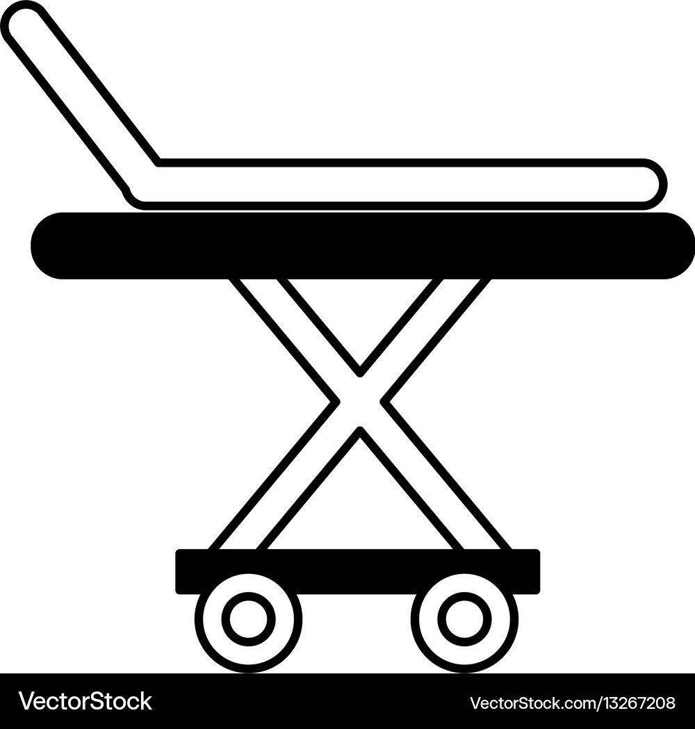 Medical stretcher isolated icon Royalty Free Vector Image