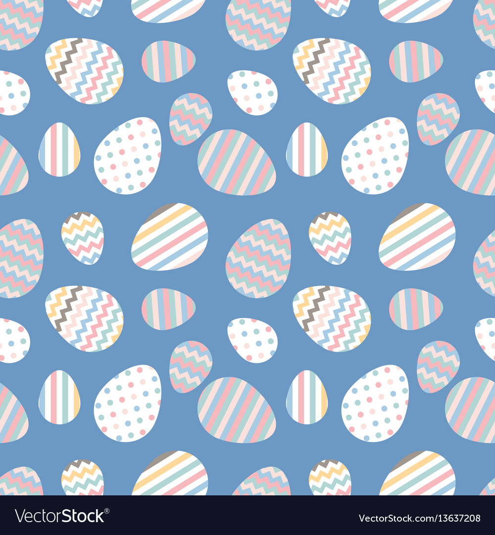 Pastel seamless pattern with easter eggs Vector Image