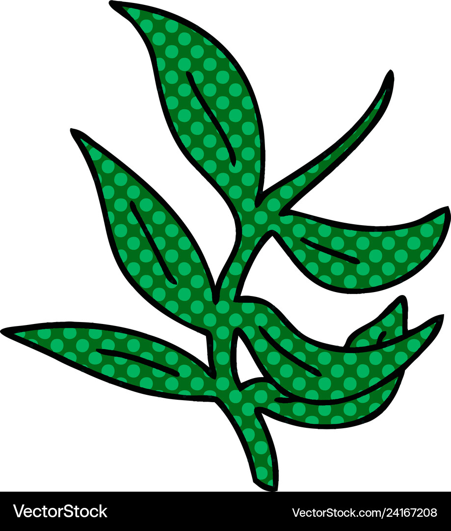 Quirky comic book style cartoon vines Royalty Free Vector