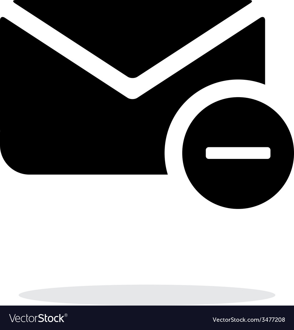 Remove Mail Icon On White Background Royalty Free Vector