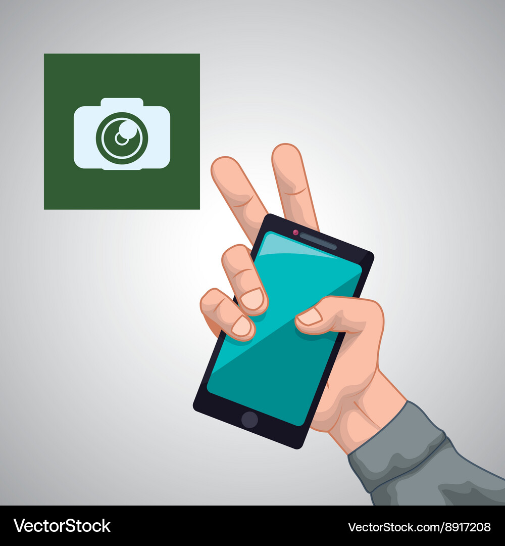 Smartphone design app concept colorful Royalty Free Vector