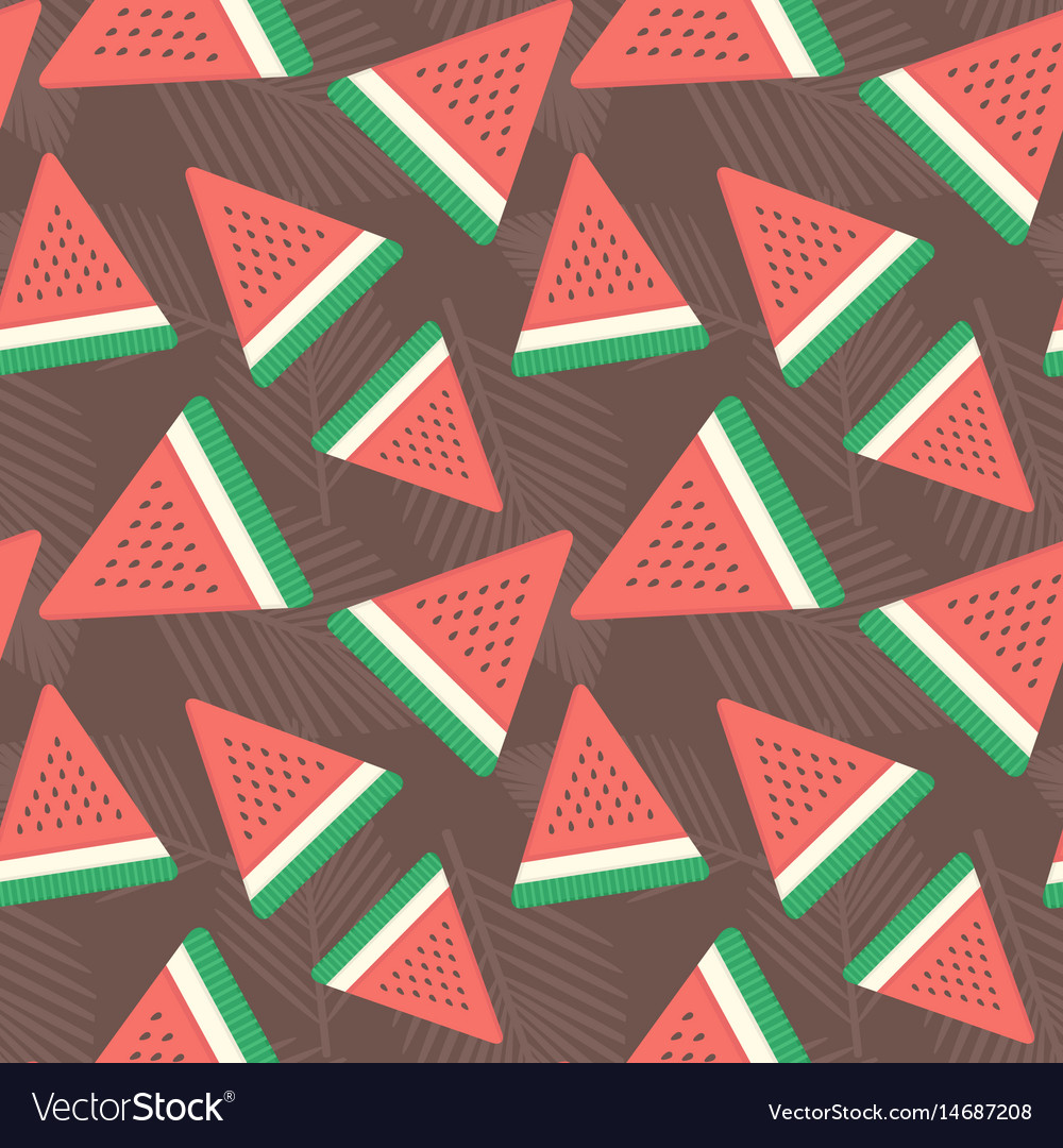 Watermelon seamless pattern Royalty Free Vector Image