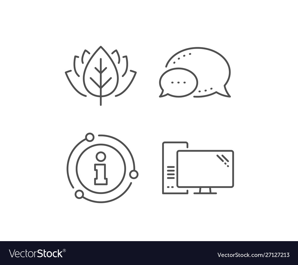 Computer line icon pc component sign monitor Vector Image