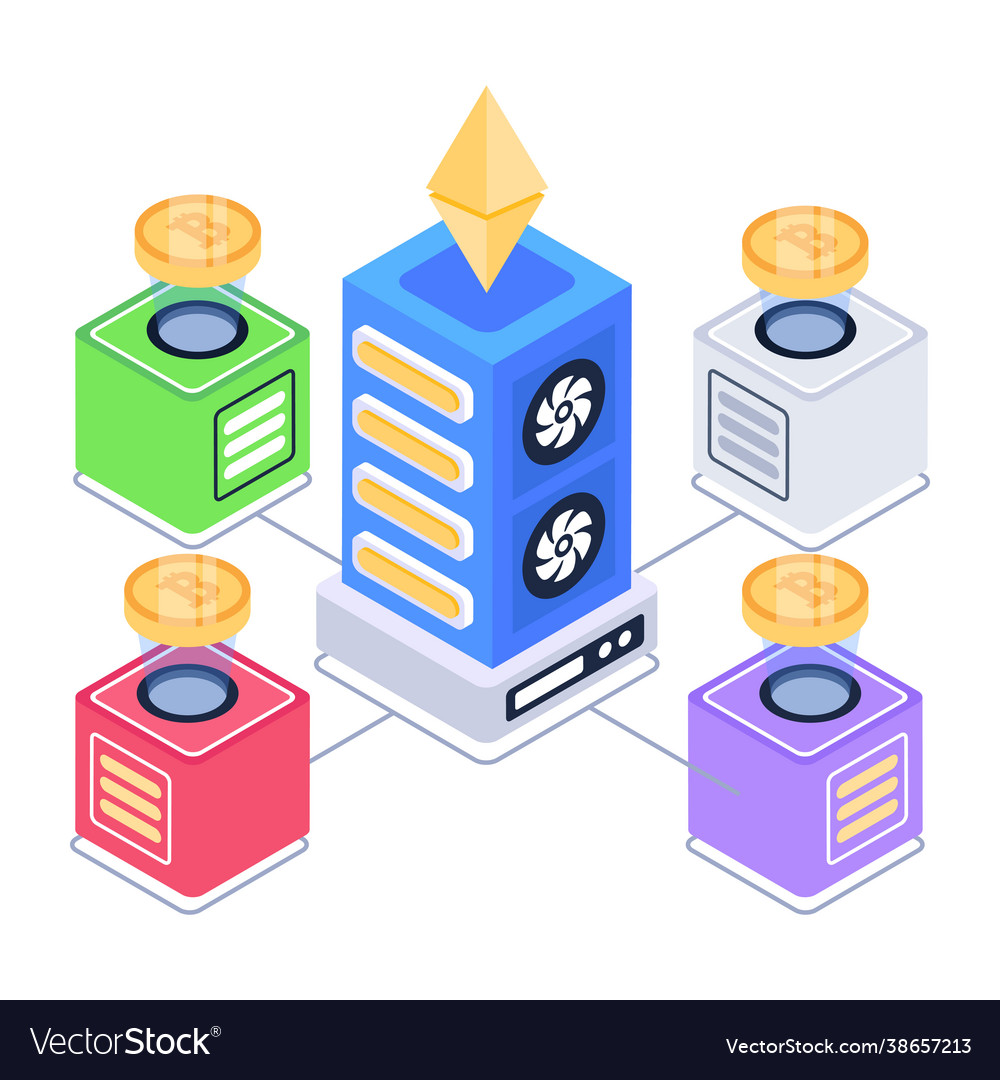 Ethereum network Royalty Free Vector Image - VectorStock